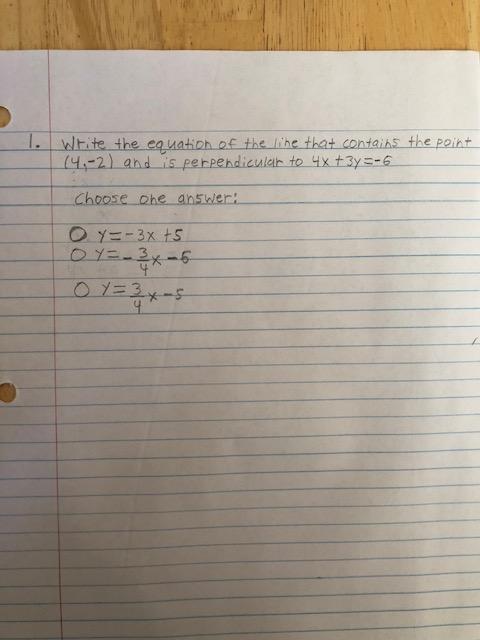 Solved 1. White the equation of the Ithe that contains the | Chegg.com