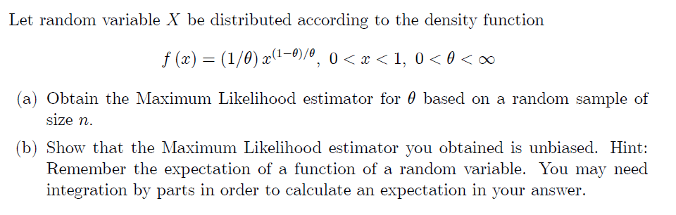 Solved Let random variable X be distributed according to the | Chegg.com