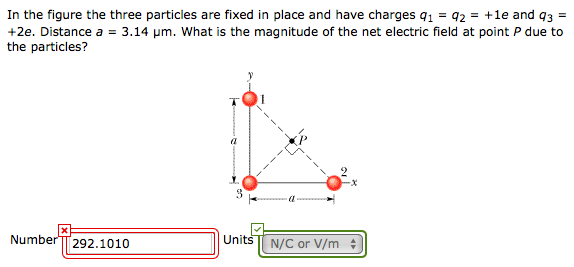 Solved In the figure the three particles are fixed in place | Chegg.com