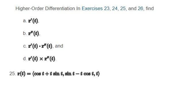 Solved Higher-Order Differentiation In Exercises 23, 24, 25, | Chegg.com