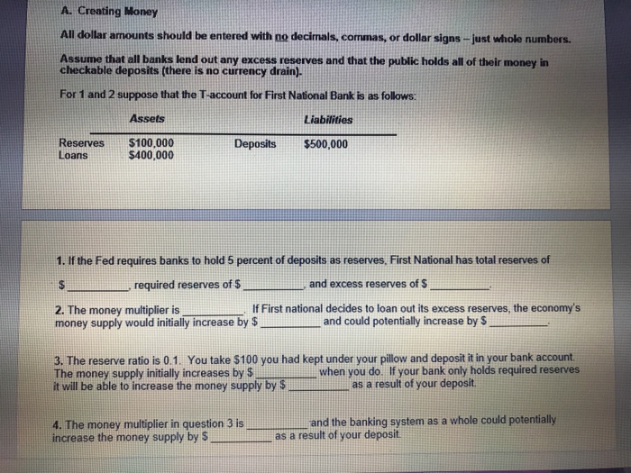 Solved All dollar amounts should be entered with no | Chegg.com
