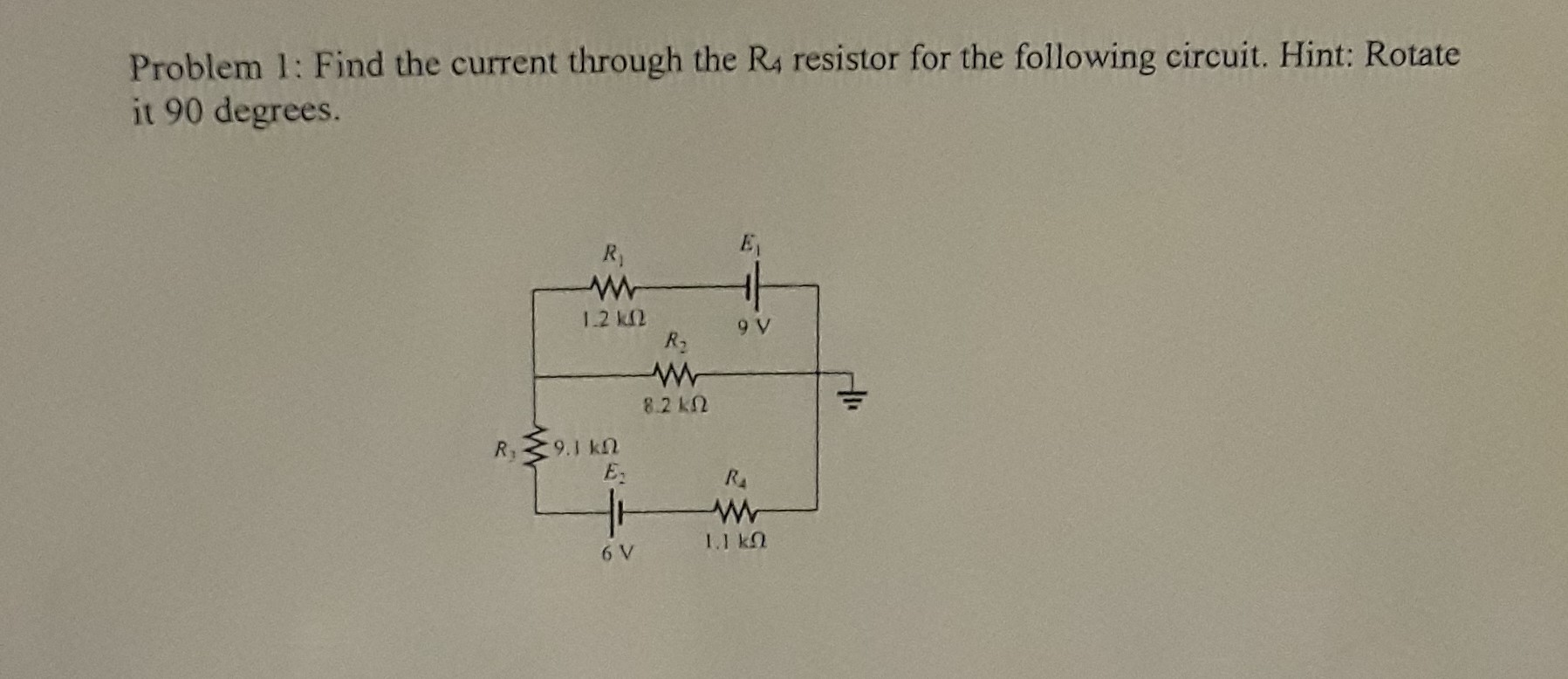 Solved Problem 1: Find the current through the Rs resistor | Chegg.com