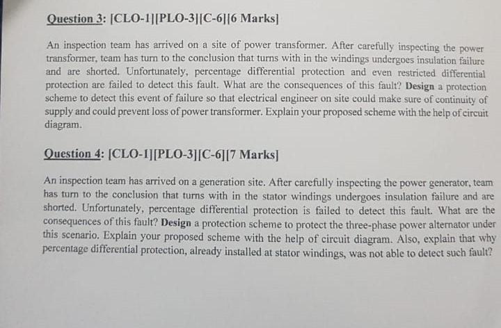 Solved Question 3: (CLO-1][PLO-3]|C-6||6 Marks An inspection | Chegg.com