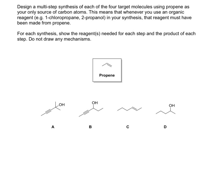 Solved Design a multi-step synthesis of each of the four | Chegg.com