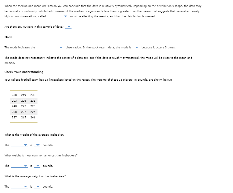 Solved The mean, also known as the arithmetic mean, tells | Chegg.com