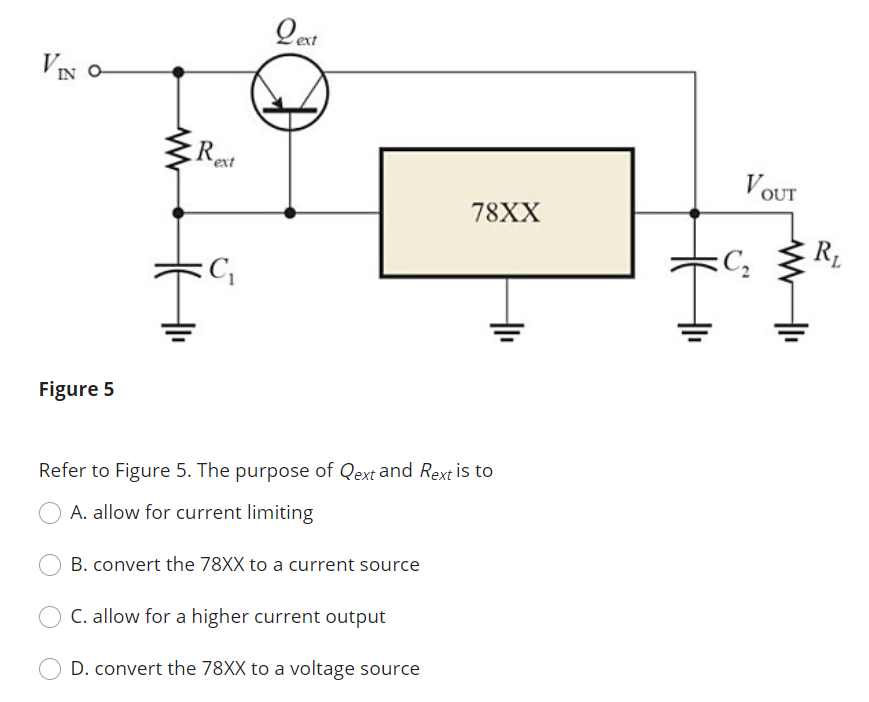 Solved Dext ER •Rest VOUT 78XX RL C = = Figure 5 Refer to | Chegg.com