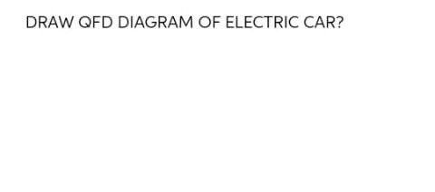 Solved DRAW QFD DIAGRAM OF ELECTRIC CAR? | Chegg.com
