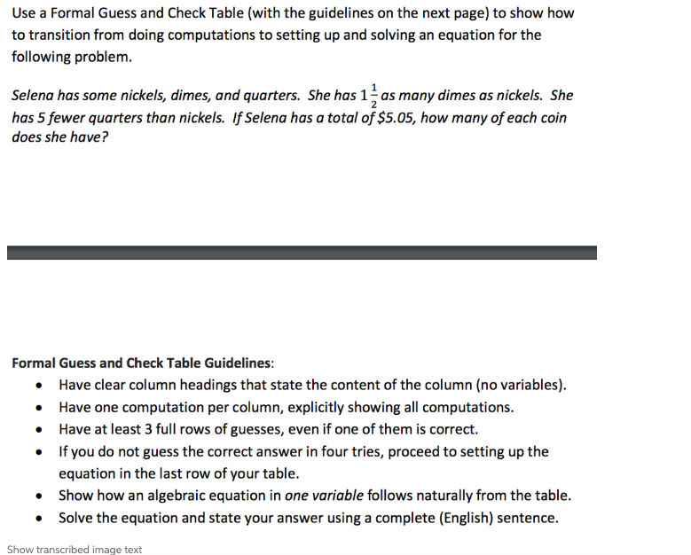 Solved Use a Formal Guess and Check Table (with the | Chegg.com