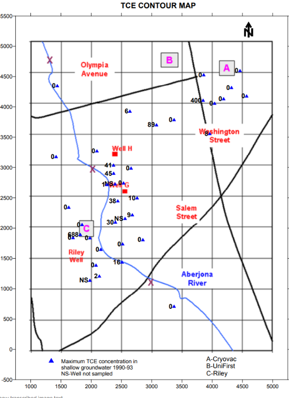 Part 2: Isoconcentration Maps (Isopleth). Using TCE | Chegg.com