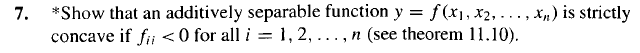 Solved 7. *Show that an additively separable function y = f | Chegg.com