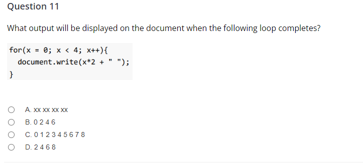 Solved What output will be displayed on the document when | Chegg.com