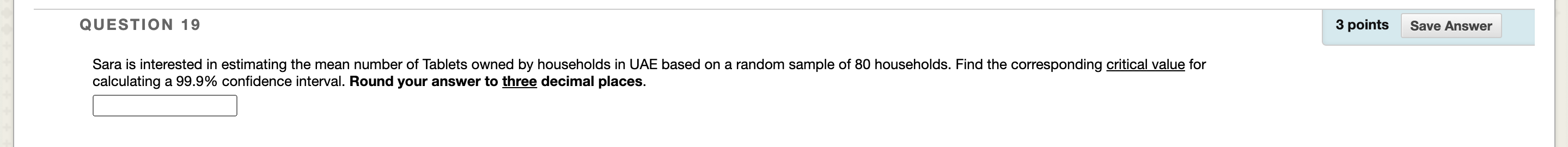 Solved QUESTION 19 3 points Save Answer Sara is interested | Chegg.com