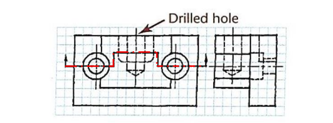 Solved Redraw two given views and draw the section in | Chegg.com