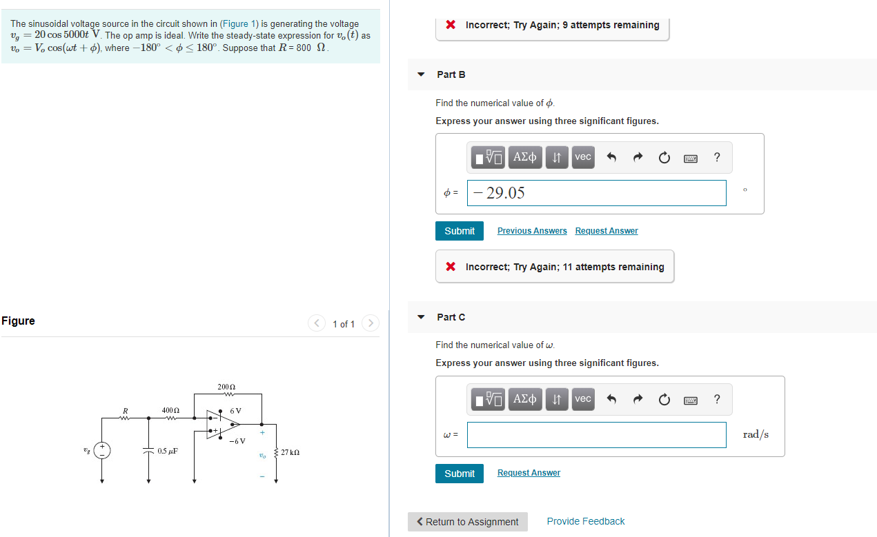 Solved The sinusoidal voltage source in the circuit shown in | Chegg.com