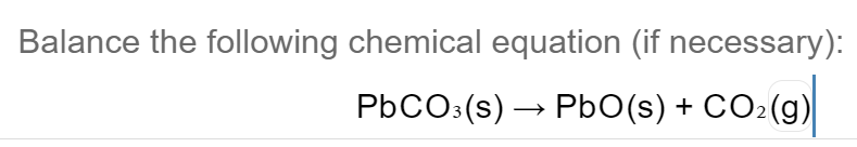 Solved: Balance The Following Chemical Equation (if Necess... | Chegg.com