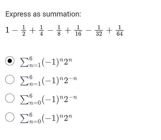 Solved Express as summation: | Chegg.com
