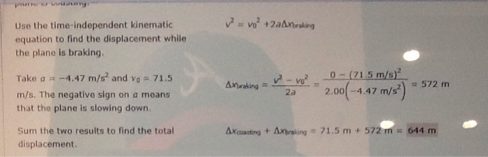 Solved EXAMPLE 2.6 Runway Length GOAL Apply kinematics to | Chegg.com