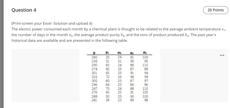 Solved Question 4 20 Points (Print-screen your | Chegg.com