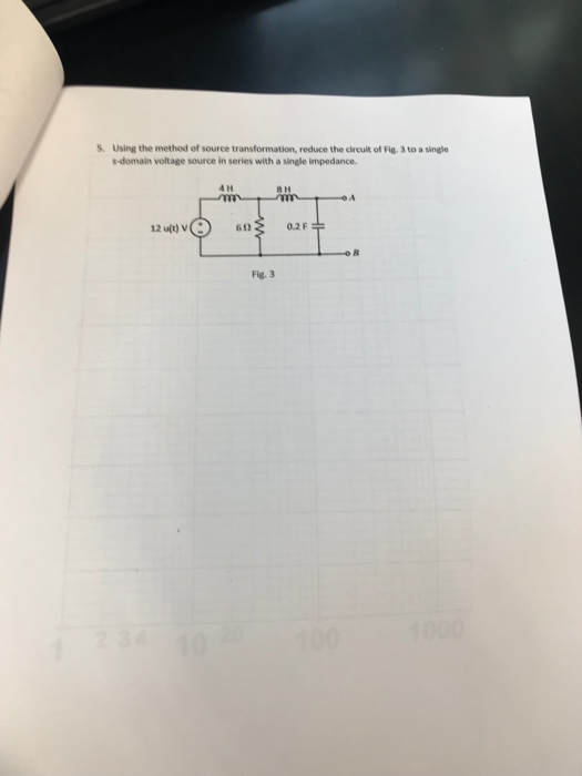 Solved s. Using the method of source transformation, reduce | Chegg.com