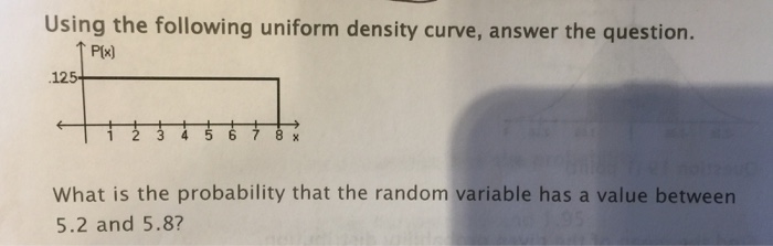 Solved Using the following uniform density curve, answer the | Chegg.com