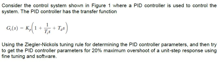 Solved Consider the control system shown in Figure 1 where a | Chegg.com
