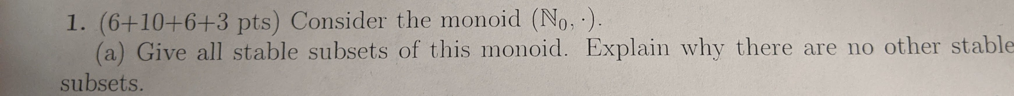 Solved The monoid includes the set of natural numbers | Chegg.com