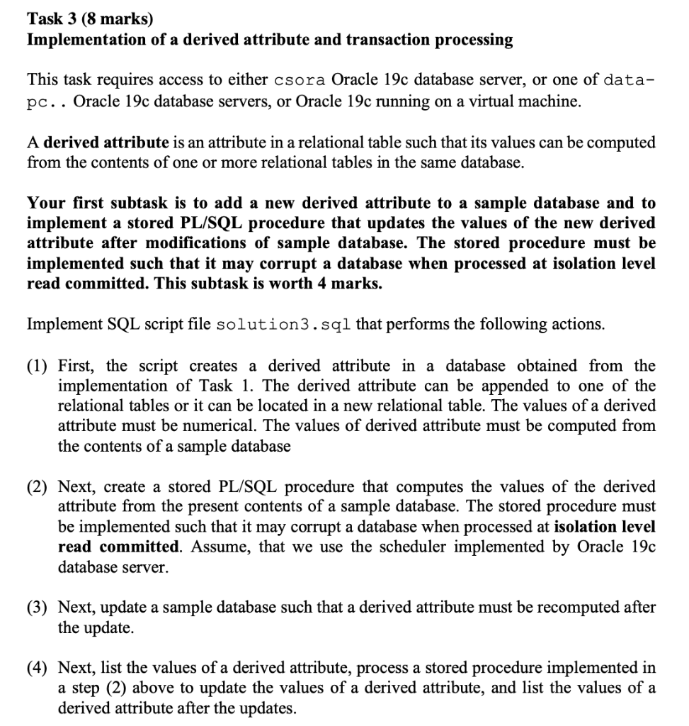 spool dbcreate set echo on set feedback on set | Chegg.com