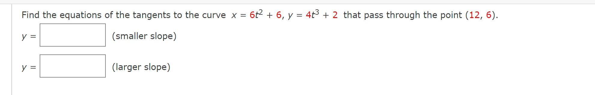 Solved Find the equations of the tangents to the curve | Chegg.com
