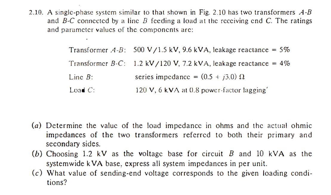 Solved Change line impedance to 0.4 + j2.0 Ω. Change load to | Chegg.com