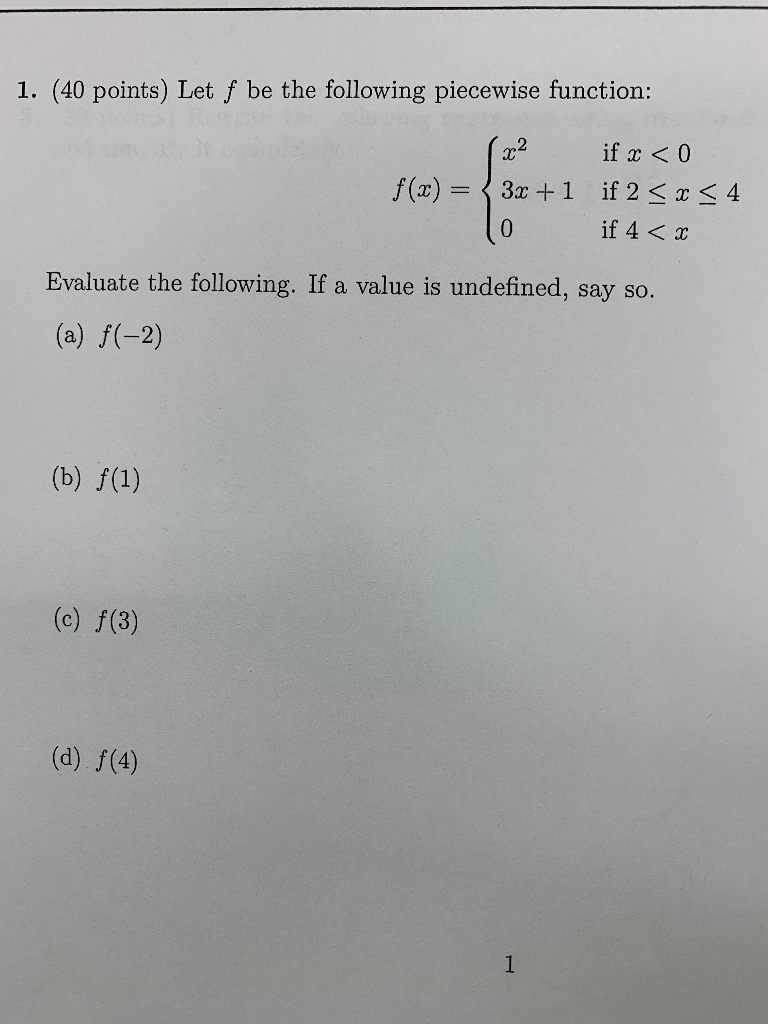 Solved 2. (30 points) Find the domain of the function g(x) = | Chegg.com