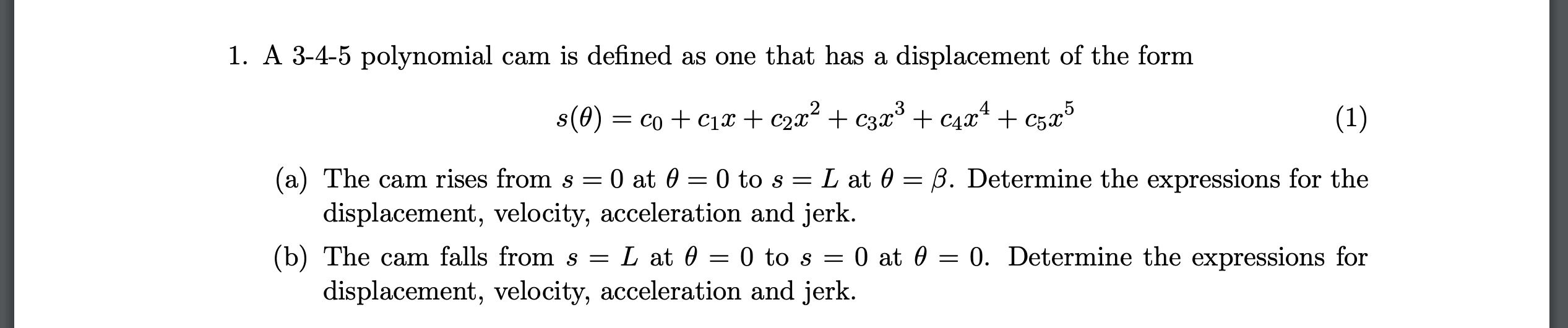 Solved (a) Determine the expressions for displacement, | Chegg.com