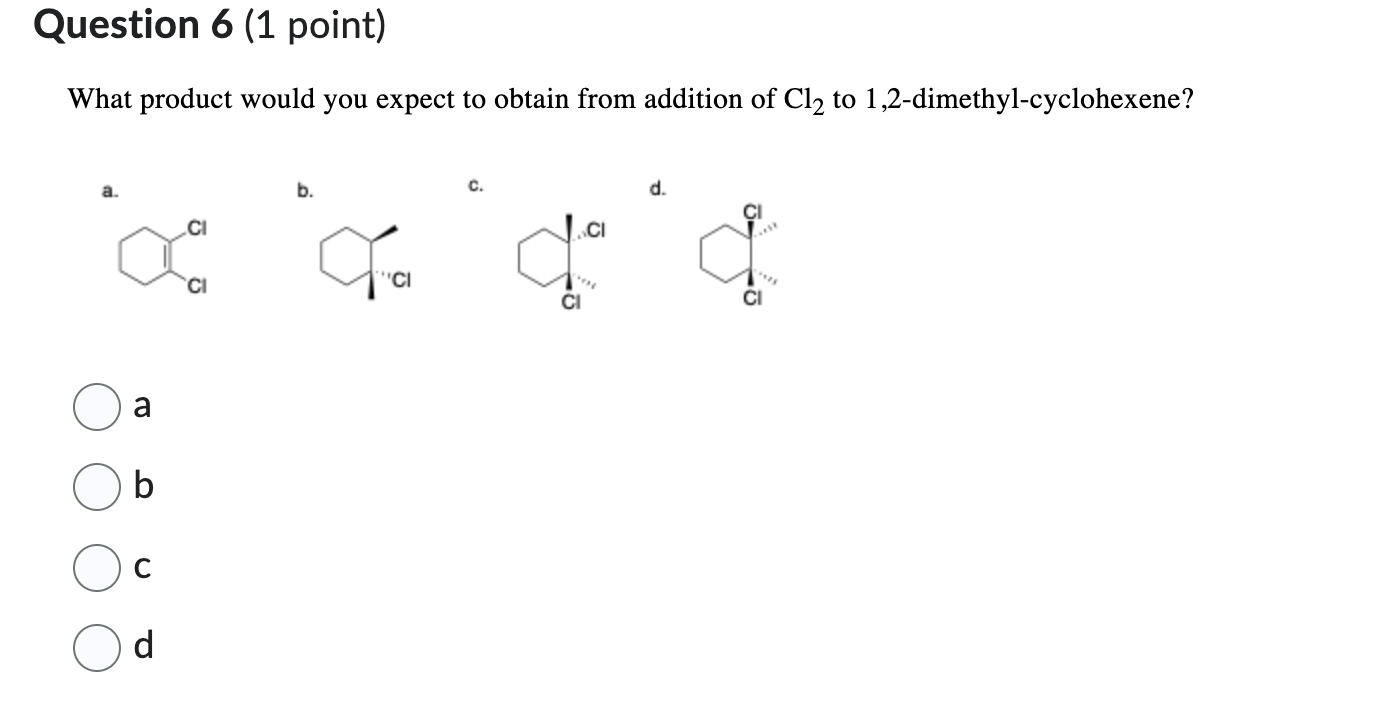 Solved What product would you expect to obtain from addition | Chegg.com