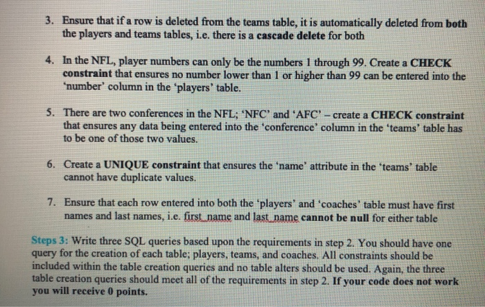 Solved SQL DIAGRAM Step 2: In step 3, you will be writing | Chegg.com