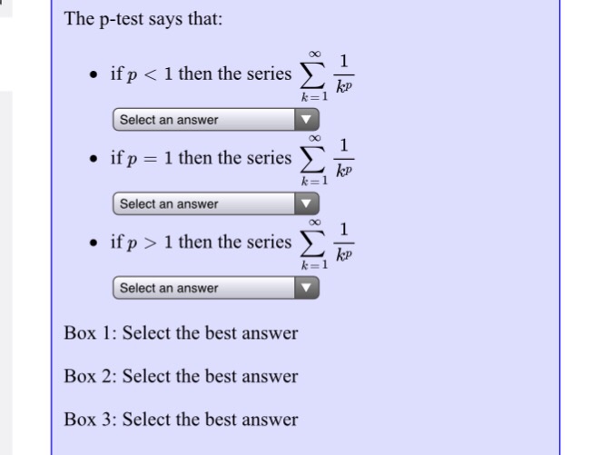 Solved The p-test says that: · ifp