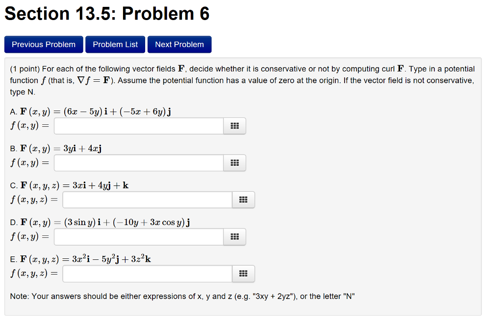 Solved Section 13.5: Problem 6 Previous Problem Problem List | Chegg.com