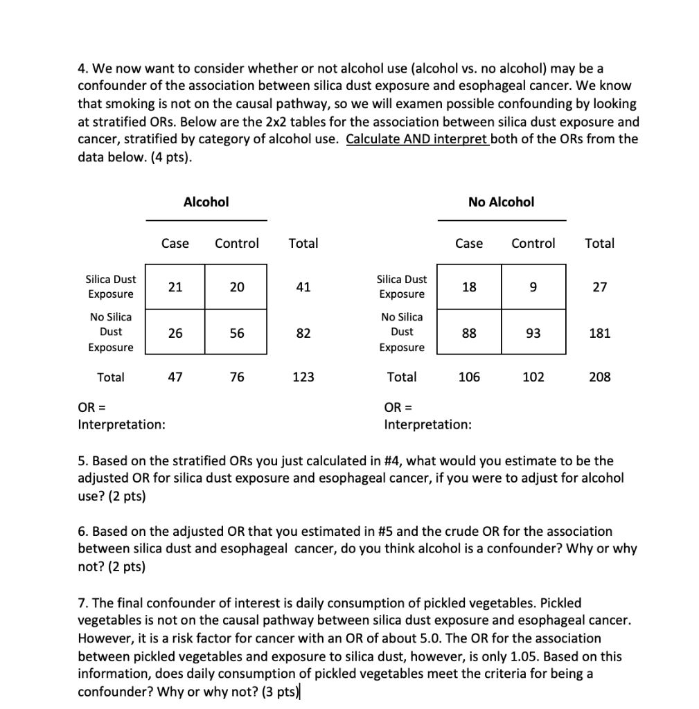 1. Below is the 2×2 table from the case control | Chegg.com