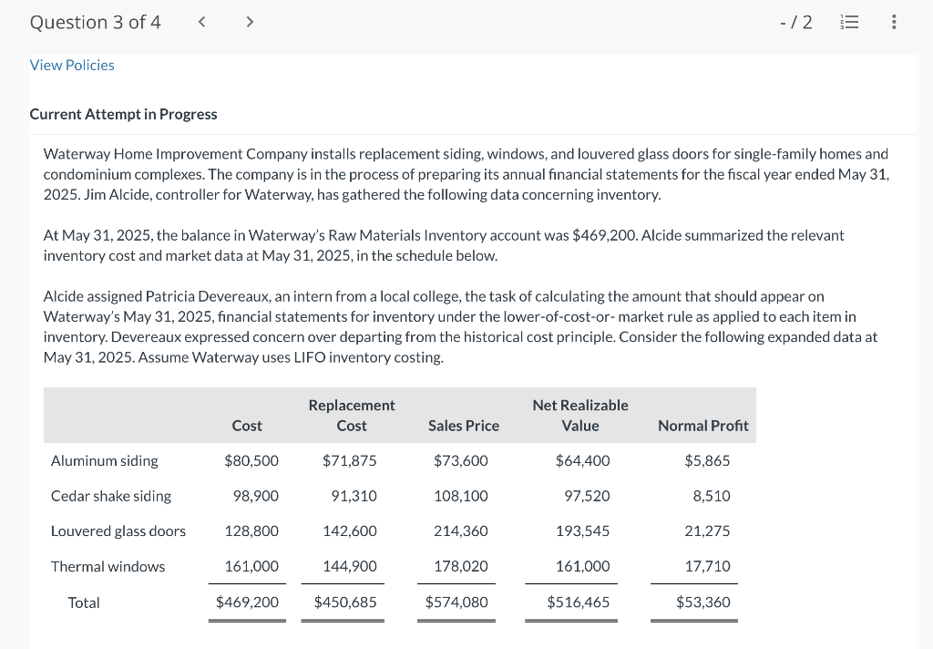 Waterway Home Improvement Company installs | Chegg.com