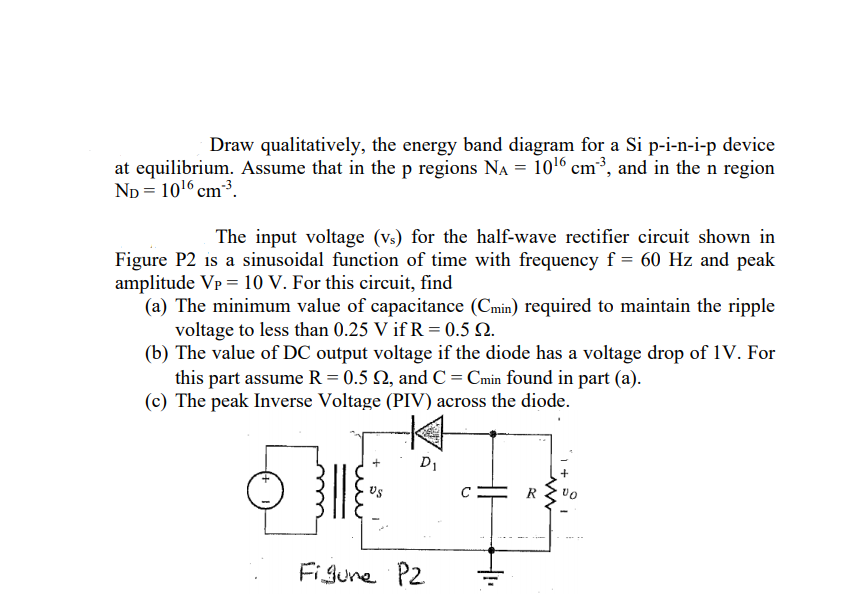 Solved Draw qualitatively, the energy band diagram for a Si | Chegg.com Solved Draw qualitatively, the energy band diagram for a Si | Chegg.com