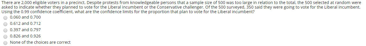 Solved There are 2,000 eligible voters in a precinct. | Chegg.com