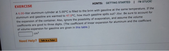 EXERCISE HINTS: GETTING STARTED I I'M STUCK A | Chegg.com