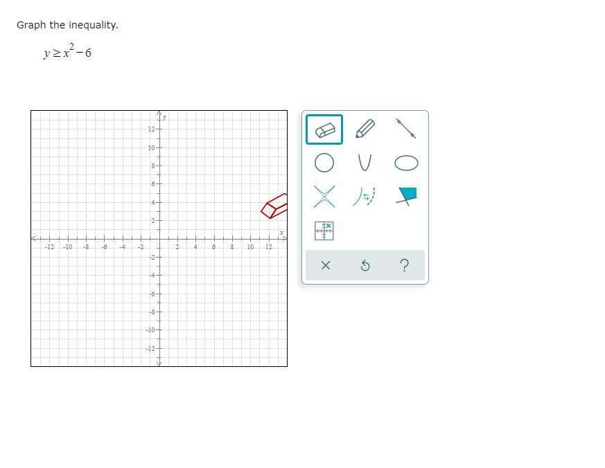 Solved Graph the inequality. yzx-6 12 10- v 8 6- Х فر 4- 2 | Chegg.com