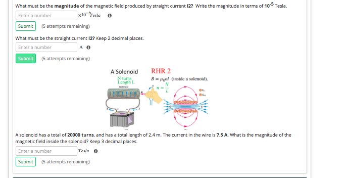 Solved RHR2 - Straight Current, Current Loop and Solenoid | Chegg.com