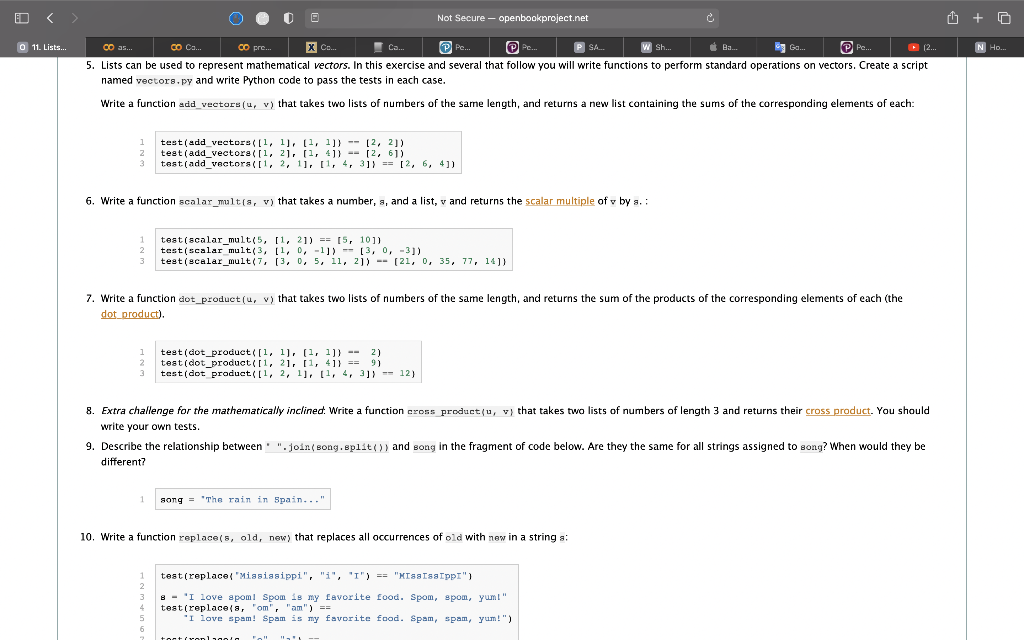 Solved 5. Lists can be used to represent mathematical | Chegg.com