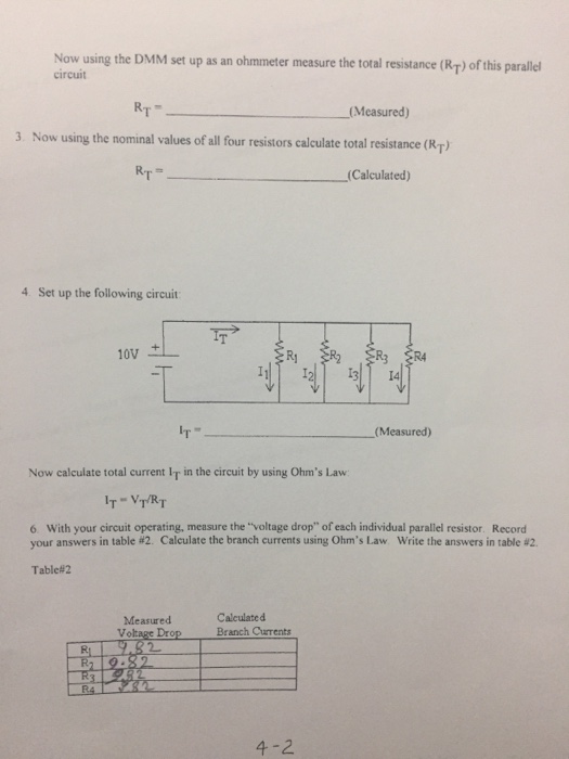 Solved IET 291 Applied Circuits LAB 4 Parallel Circuits and | Chegg.com