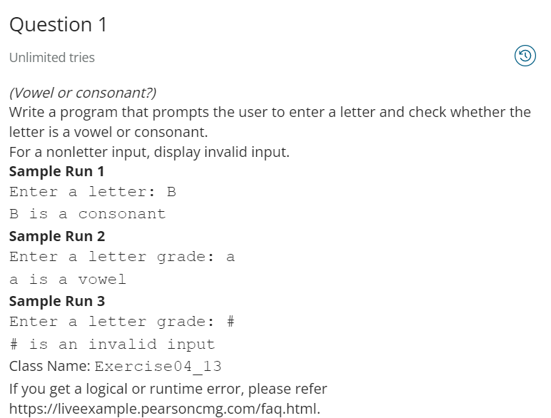 Solved Question 1 Unlimited tries 3 (Vowel or consonant?) | Chegg.com