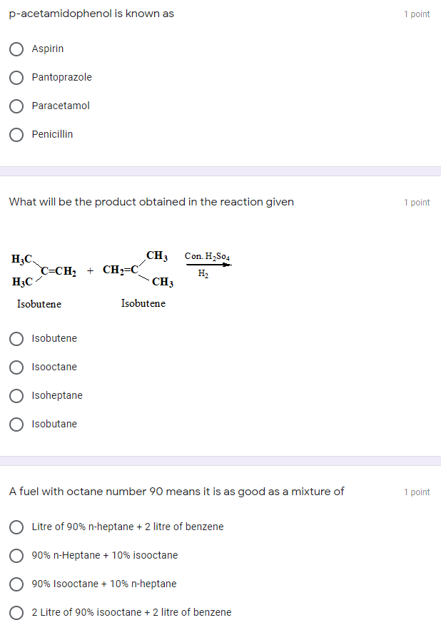 Solved p-acetamidophenol is known as 1 point O Aspirin | Chegg.com