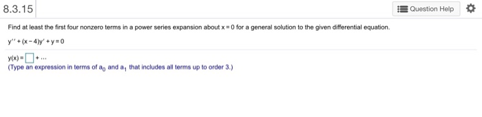 Solved ·17 := uestion Help · Find the first four nonzero | Chegg.com