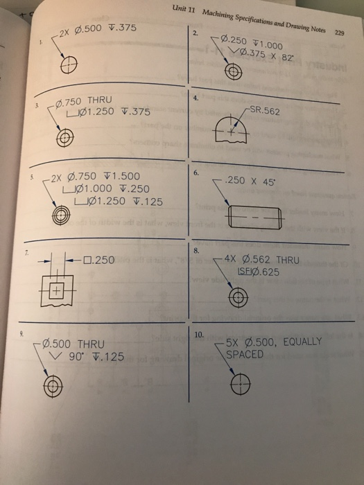 Solved Unit 11 Machining Specifications and Drawing Notes | Chegg.com