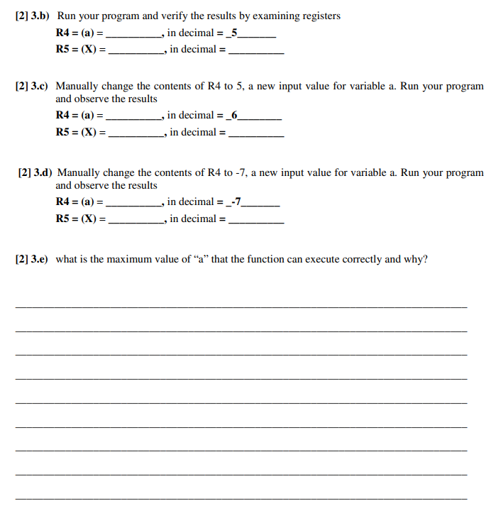 Solved [20] 3) Implement the following arithmetic function | Chegg.com