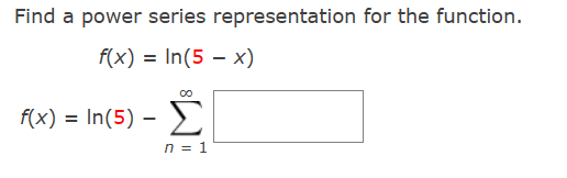 Solved Find a power series representation for the function. | Chegg.com